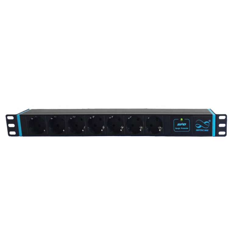 INSV1016 - 19 Zoll PDU 1HE 7-fach Steckdosenleiste Stromverteiler mit ...