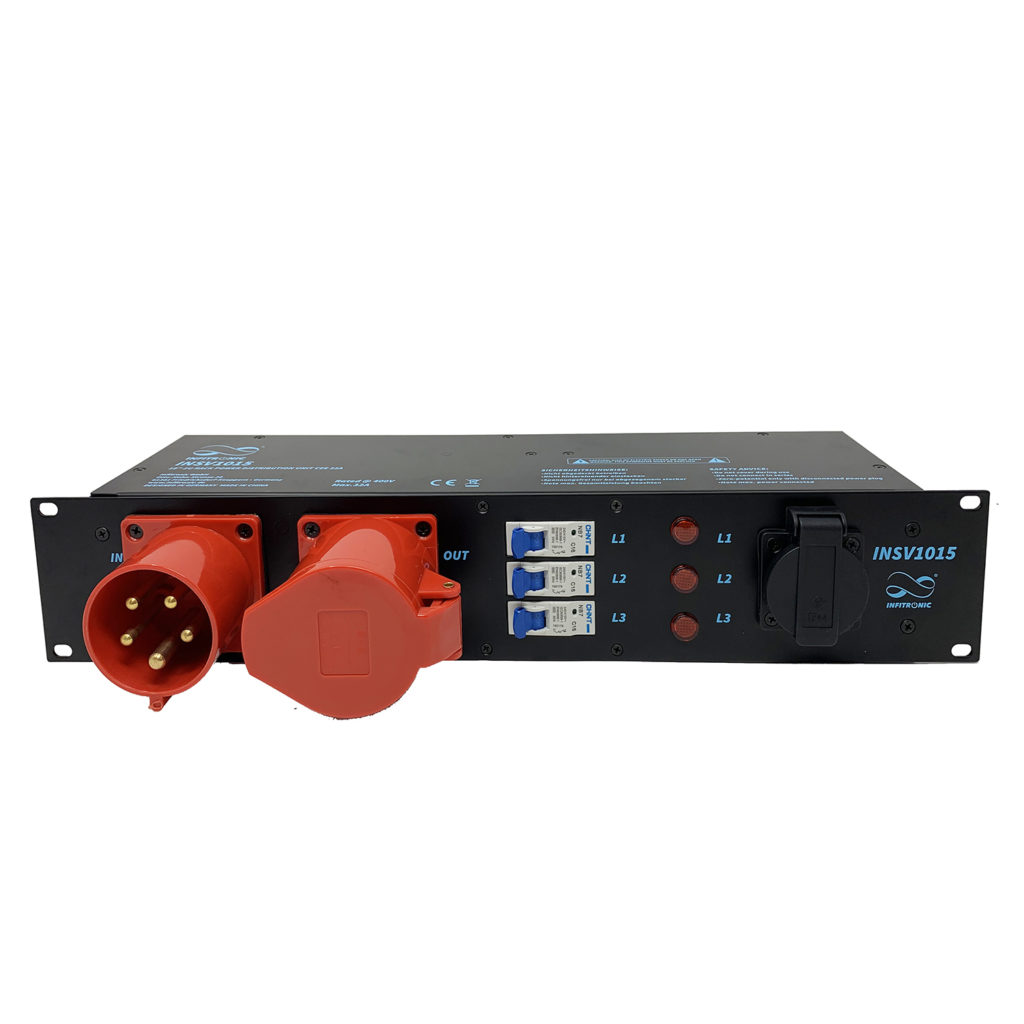 INSV1015 - 19 Zoll PDU 2 HE Bühnenstromverteiler Steckdosenleiste ...